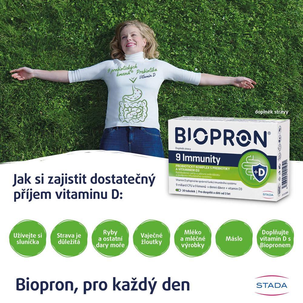 BIOPRON 9 Immunity s vitaminem D3 30 tobolek - Lékárna.cz